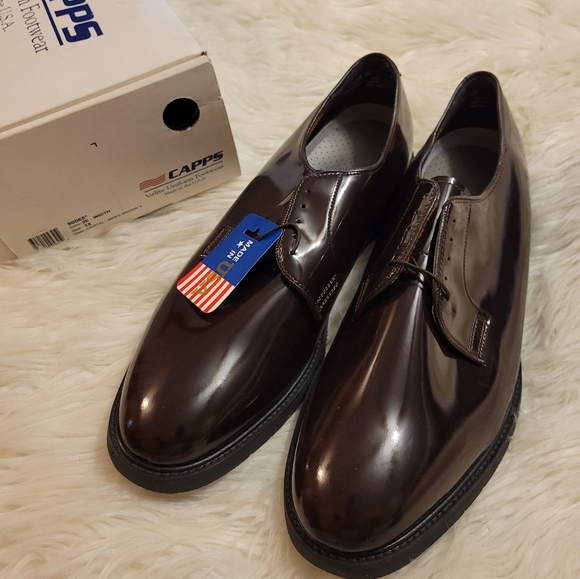 Capps | Shoes | Capps Airlite Uniform Footwear Mens Capital Brown Shiny ...